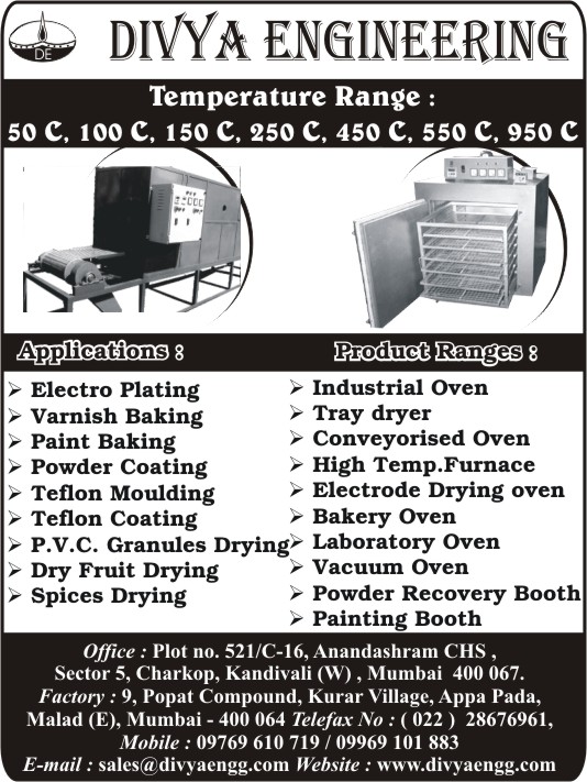 divya engineering kandivali w mumbai specialist in all kinds of ovens ...