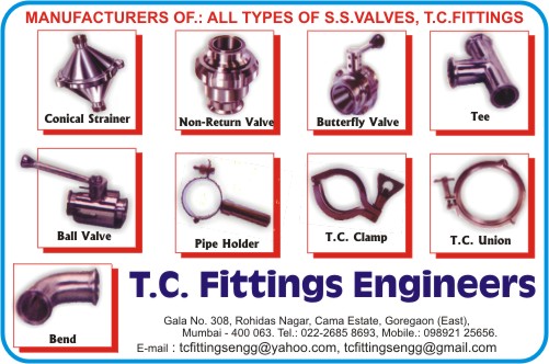 t c fittings engineers goregaon e mumbai mfgrs of all types of s s ...